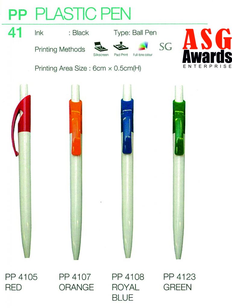 Plastic Pen PP41 - ASG Awards