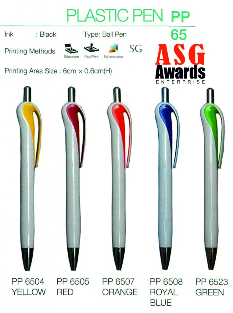 Plastic Pen PP65 - ASG Awards