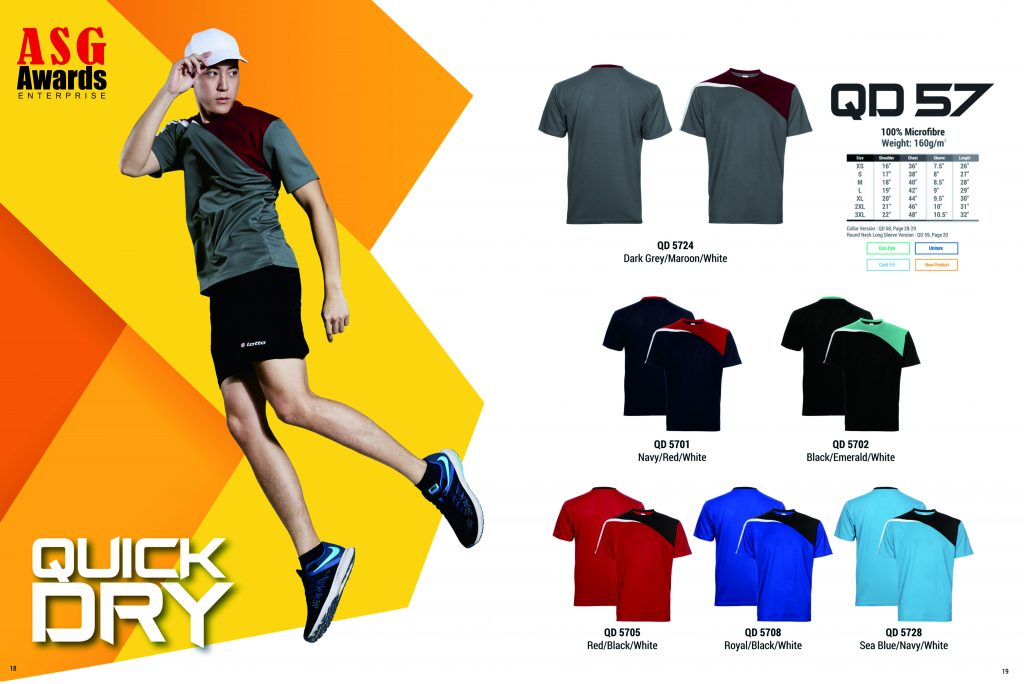 QD57 QUICK DRY TSHIRT - ASG Awards