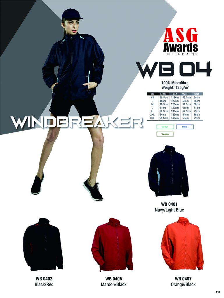 WB04 WINDBREAKER - ASG Awards